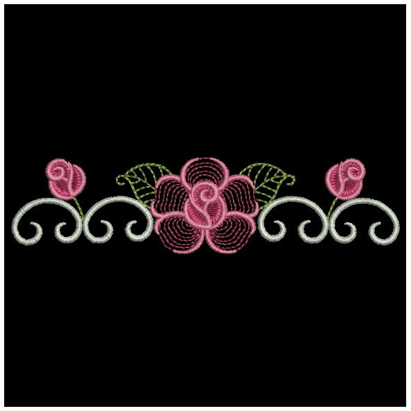 Heirloom Elegant Rose Border 1 | OregonPatchWorks