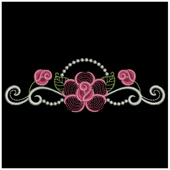 Heirloom Elegant Rose Border 1 | OregonPatchWorks