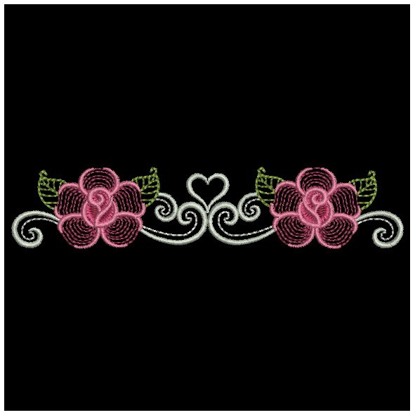 Heirloom Elegant Rose Border 1 | OregonPatchWorks