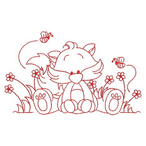 Redwork Cute Animals