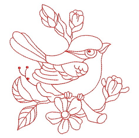 Redwork Birds 2 | OregonPatchWorks