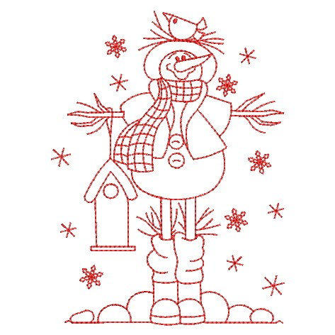 Redwork Folk Art Christmas | OregonPatchWorks