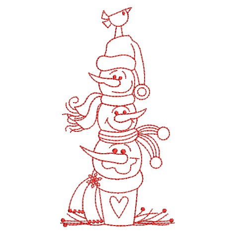 Redwork Folk Art Christmas | OregonPatchWorks