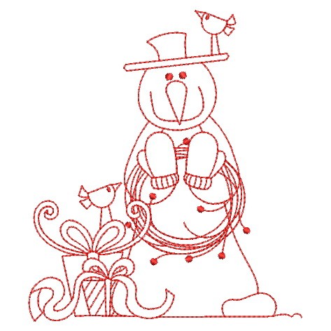 Redwork Folk Art Christmas | OregonPatchWorks