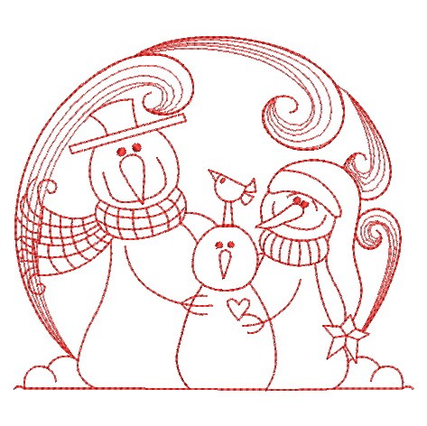 Redwork Folk Art Christmas | OregonPatchWorks