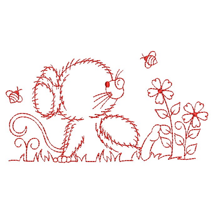 Redwork Forest Animals 2