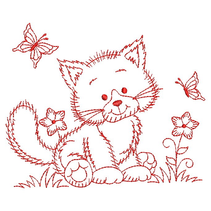 Redwork Forest Animals 2