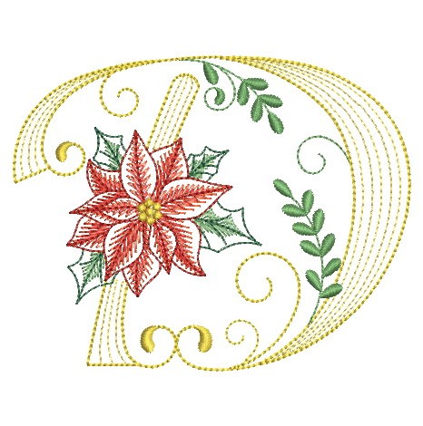 Christmas Poinsettia Alphabet | OregonPatchWorks