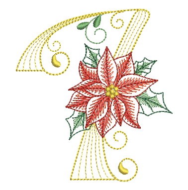 Christmas Poinsettia Alphabet | OregonPatchWorks