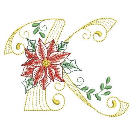 Christmas Poinsettia Alphabet | OregonPatchWorks