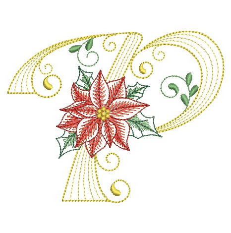 Christmas Poinsettia Alphabet | OregonPatchWorks