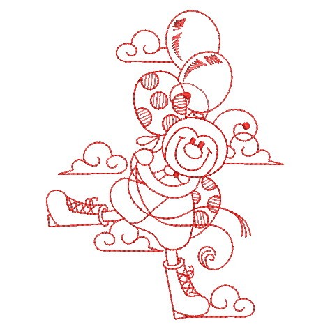 Redwork Ladybug | OregonPatchWorks