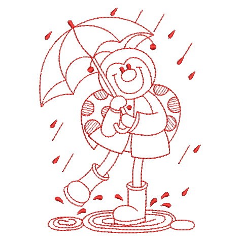 Redwork Ladybug | OregonPatchWorks