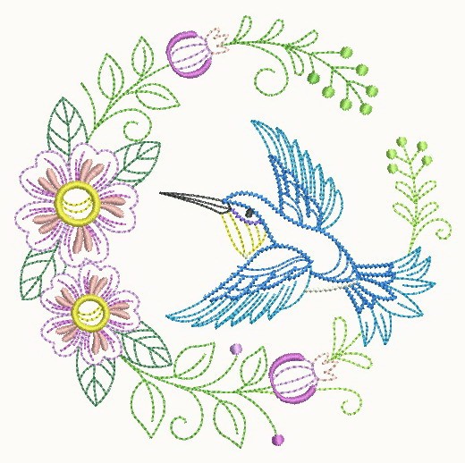 Vintage Hummingbird Wreath | OregonPatchWorks