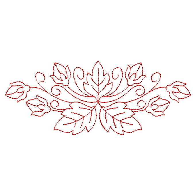 Redwork Pretty Roses 2 | OregonPatchWorks