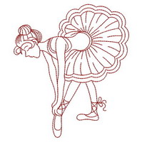 Redwork Dancing Girls | OregonPatchWorks