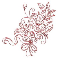 Redwork Flowers | OregonPatchWorks