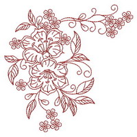 Redwork Flowers | OregonPatchWorks