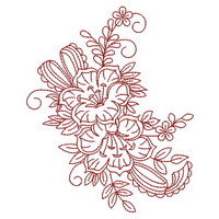 Redwork Flowers | OregonPatchWorks