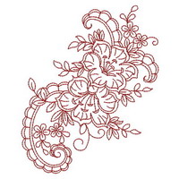 Redwork Flowers | OregonPatchWorks