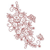 Redwork Flowers | OregonPatchWorks