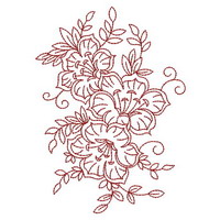 Redwork Flowers | OregonPatchWorks