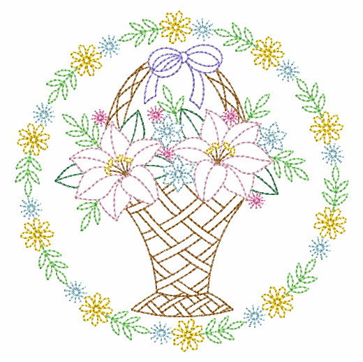 Vintage Floral Baskets | OregonPatchWorks