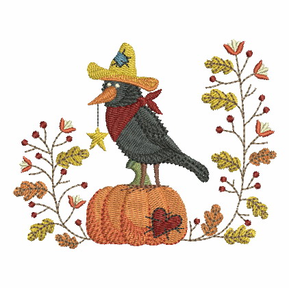 Folk Art Crow | OregonPatchWorks