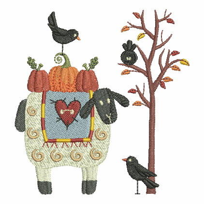 Folk Art Crow | OregonPatchWorks