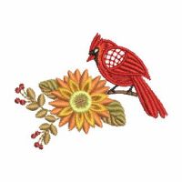 Flower And Cardinal | OregonPatchWorks