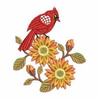 Flower And Cardinal | OregonPatchWorks