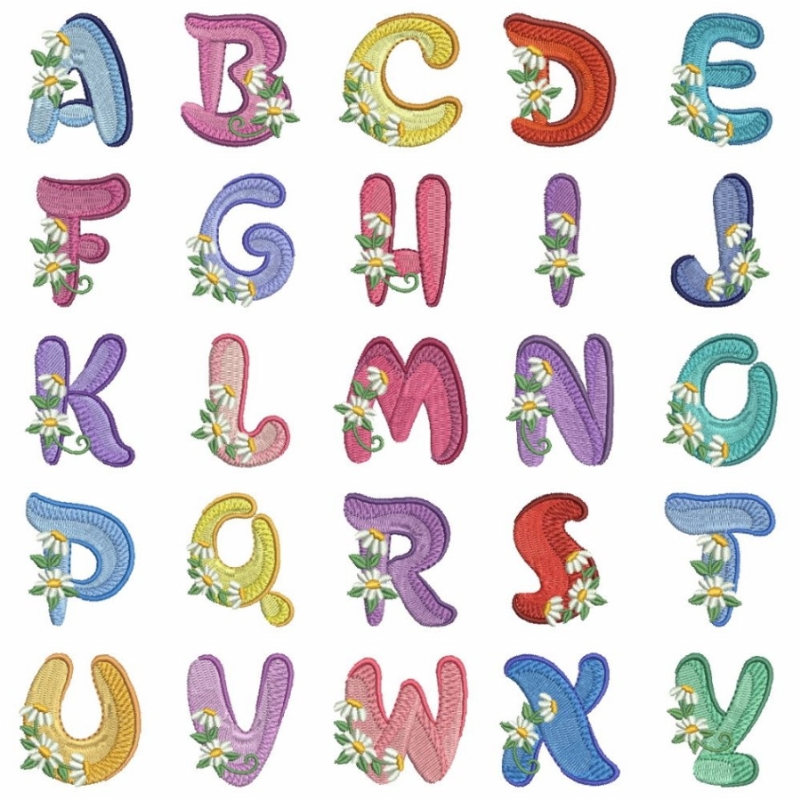 Daisy Alphabet | OregonPatchWorks