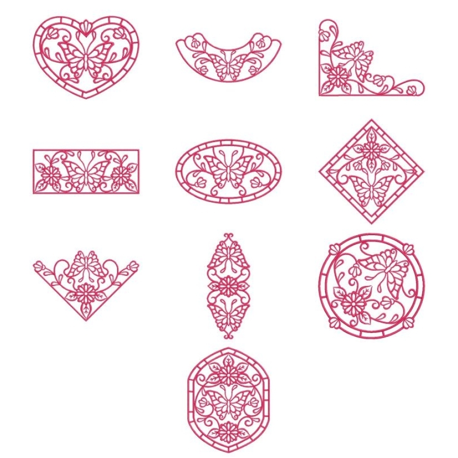 Redwork Butterfly Decor | OregonPatchWorks