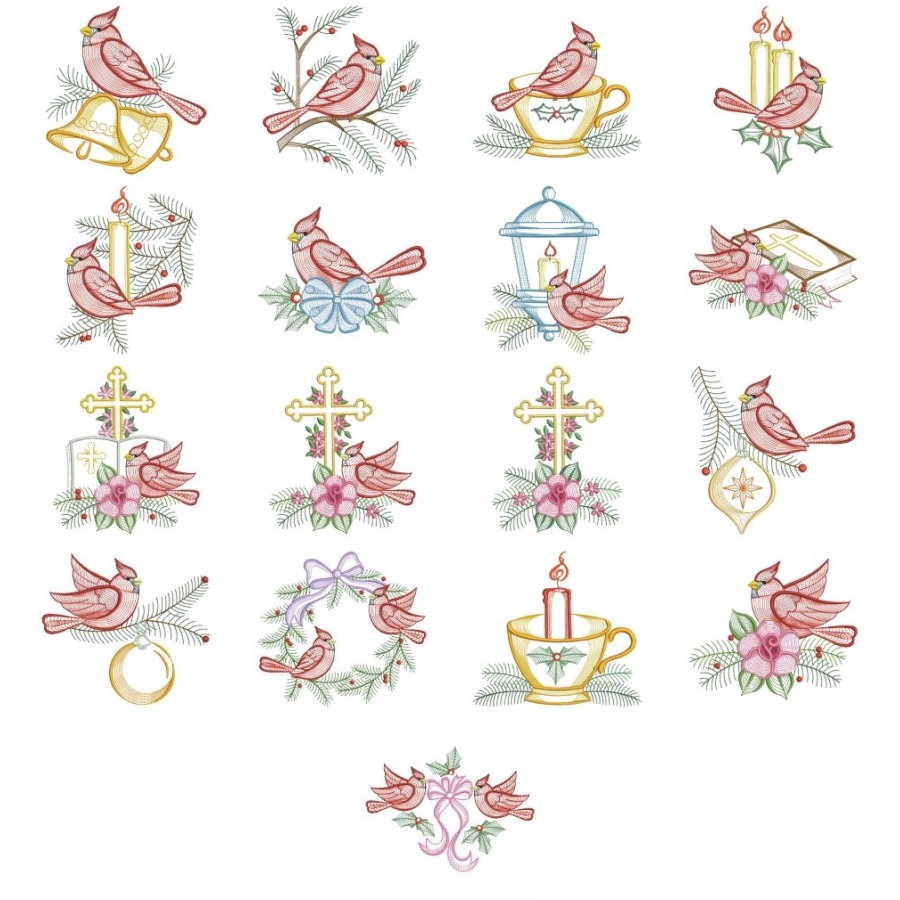 Rippled Christmas Cardinal | OregonPatchWorks