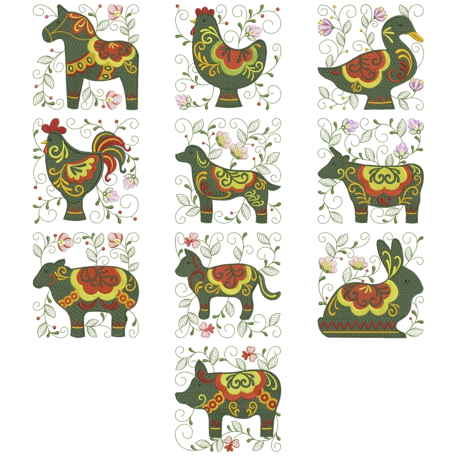 Folk Art Farm Animals | OregonPatchWorks