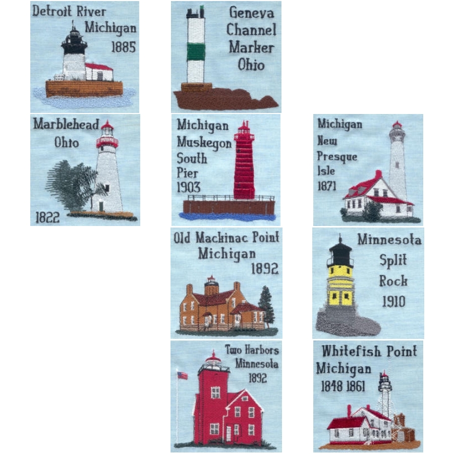 Great Lakes 2 Lighthouse Blocks | OregonPatchWorks