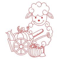 Redwork Farm Animals