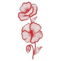 Redwork Poppy 2 | OregonPatchWorks
