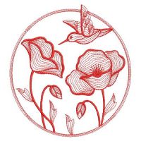 Redwork Poppy 2 | OregonPatchWorks
