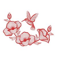 Redwork Poppy 2 | OregonPatchWorks