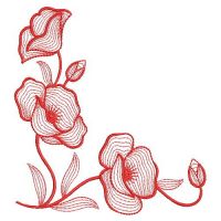 Redwork Poppy 2 | OregonPatchWorks