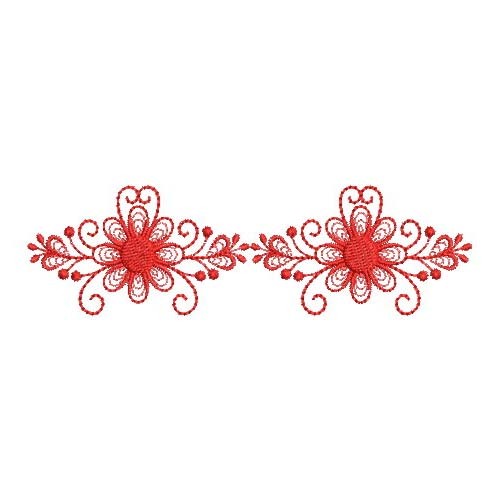 Redwork Flower Border | OregonPatchWorks