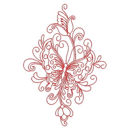 Redwork Heirloom Butterfly 3 | OregonPatchWorks
