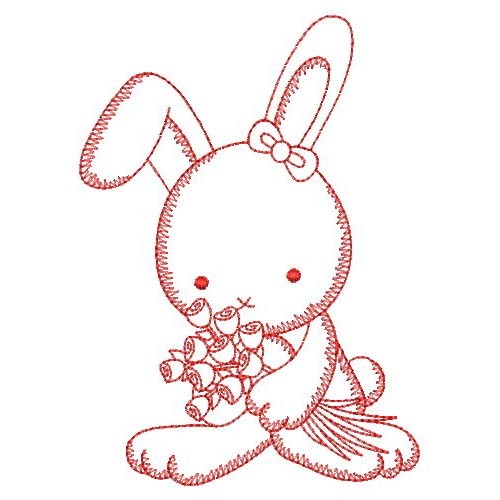 Redwork Rabbit | OregonPatchWorks