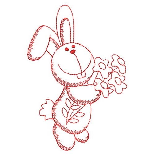 Redwork Rabbit | OregonPatchWorks