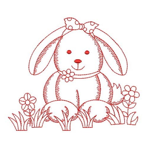 Redwork Rabbit | OregonPatchWorks