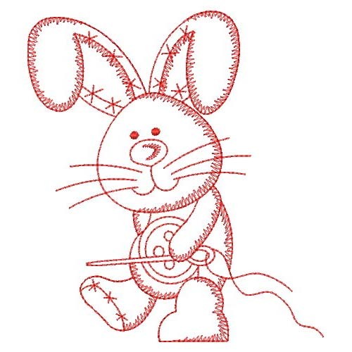 Redwork Rabbit | OregonPatchWorks