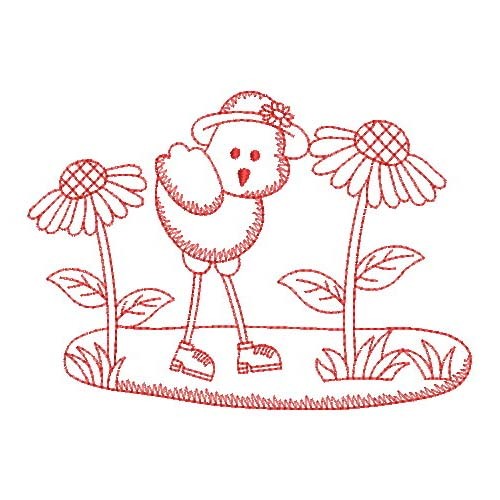 Redwork Easter Chick 2 | OregonPatchWorks