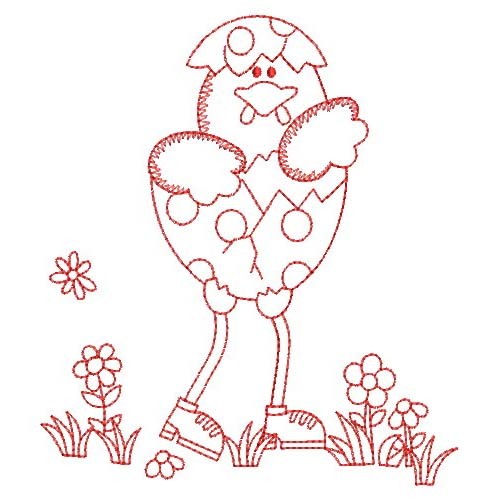 Redwork Easter Chick 2 | OregonPatchWorks