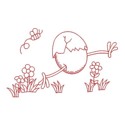 Redwork Easter Chick 2 | OregonPatchWorks